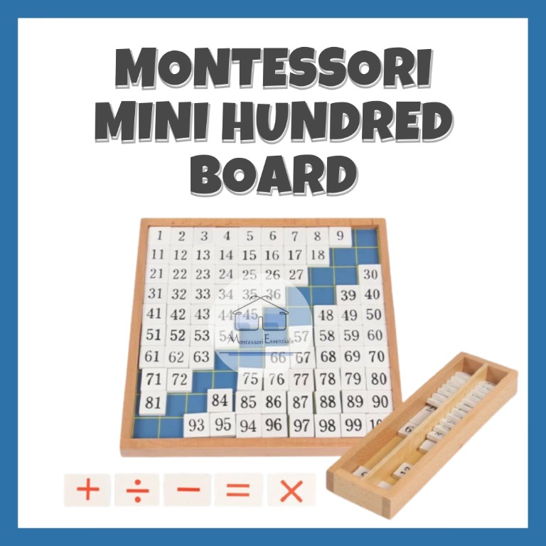 Montessori Mini Hundred Board (Counting Numbers 1 to 100), Hobbies ...