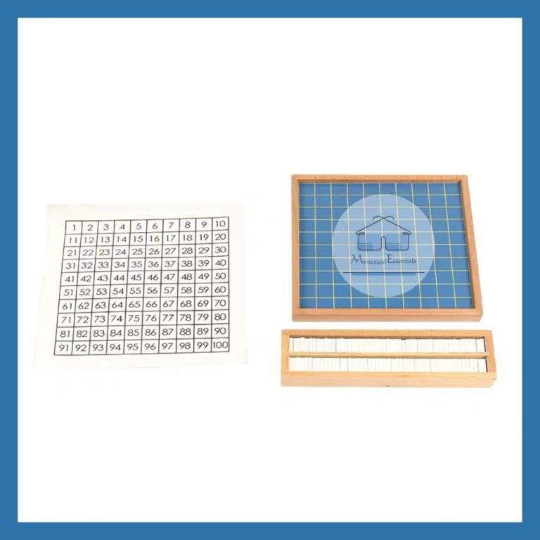 Montessori Mini Hundred Board (Counting Numbers 1 to 100), Hobbies ...