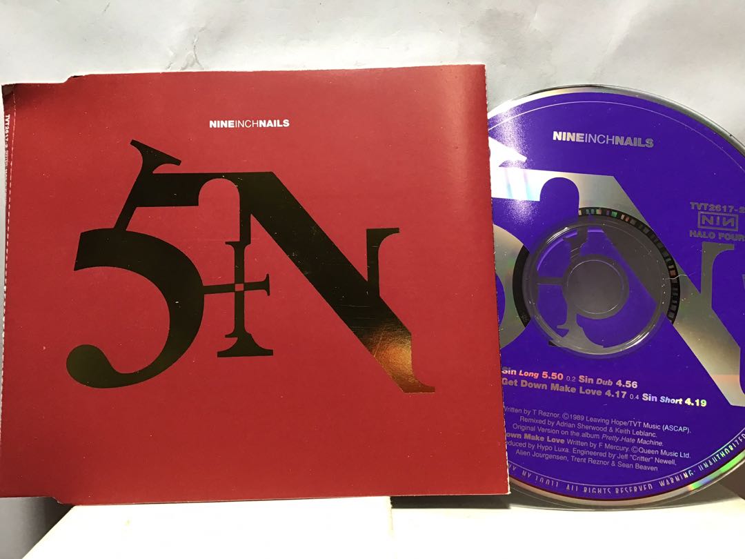 ORIGINAL 1990 PRESS NIN Nine Inch Nails - Sin OOP CD SINGLE Anubis 90s ...