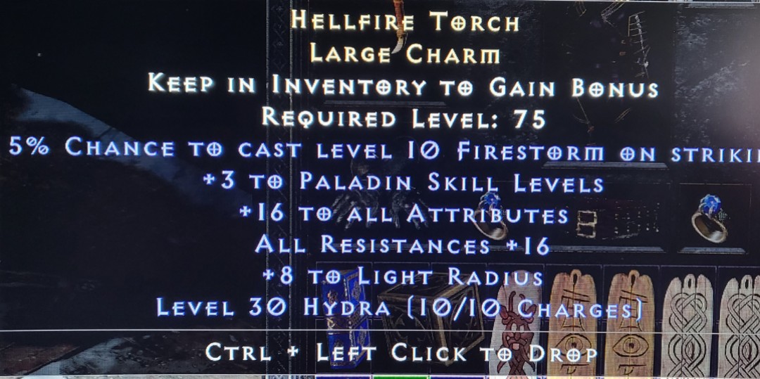 Paladin Hellfire Torch, Video Gaming, Video Games, Others on Carousell