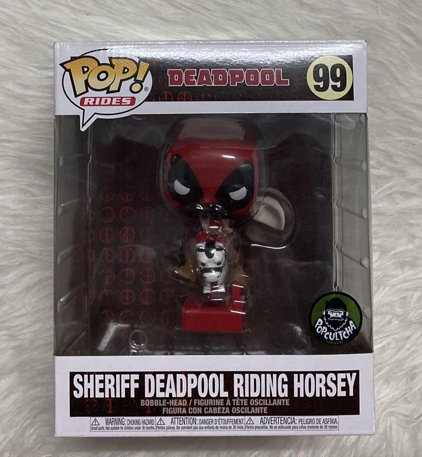 PopCultcha Exclusive Sheriff Deadpool Riding Horsey Deluxe Funko Pop ...