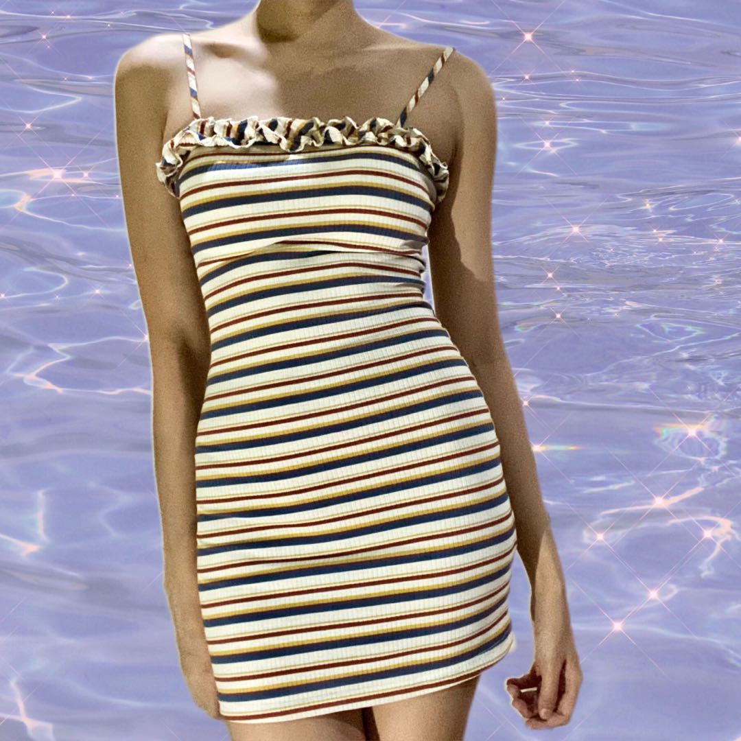 Rainbow striped minidress, Women's Fashion, Dresses & Sets, Dresses on ...