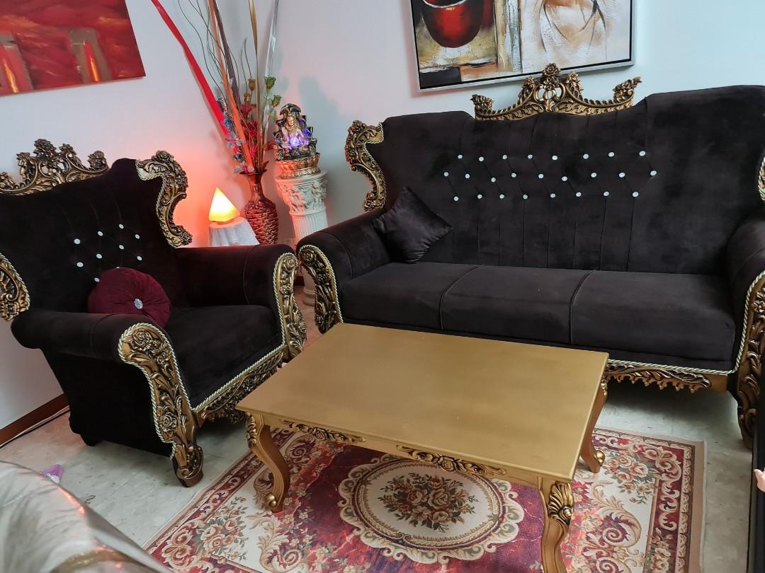 Royal sofa with table, Furniture & Home Living, Furniture, Sofas on ...