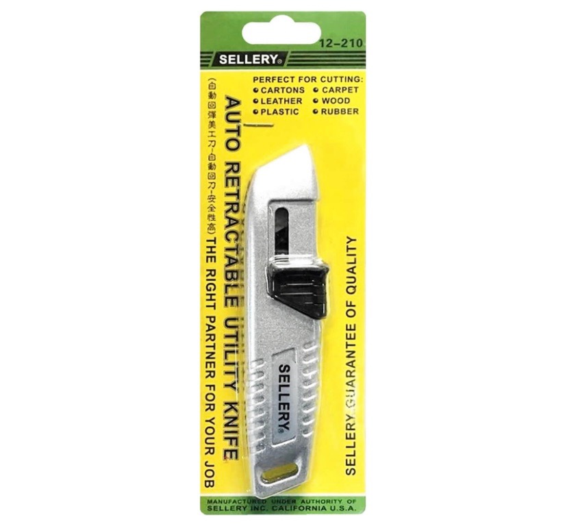Sellery 12-210 Auto Retractable Utility Pen Knife, Hobbies & Toys ...