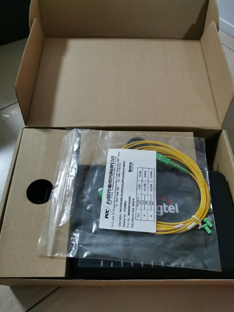 Singtel ONT Optical Network Terminal, Computers & Tech, Parts ...