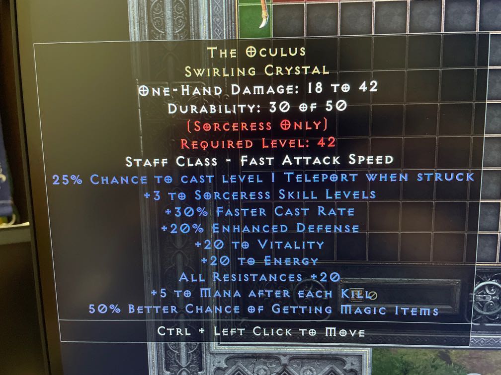 The oculus Diablo 2 resurrection, Video Gaming, Gaming Accessories, In ...