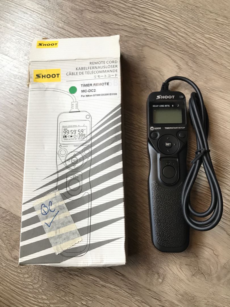 Timer remote MC-DC2 for Nikon D7000,D5200 and D3100, Photography ...