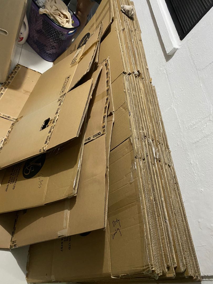 Used carton boxes for home moving - 30 pieces, Furniture & Home Living ...