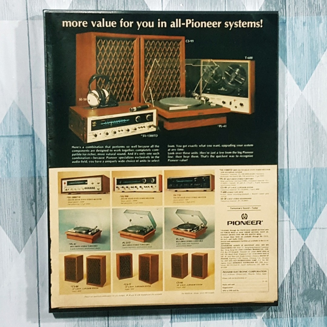 VINTAGE POSTER PIONEER, Furniture & Home Living, Home Decor, Clocks on ...