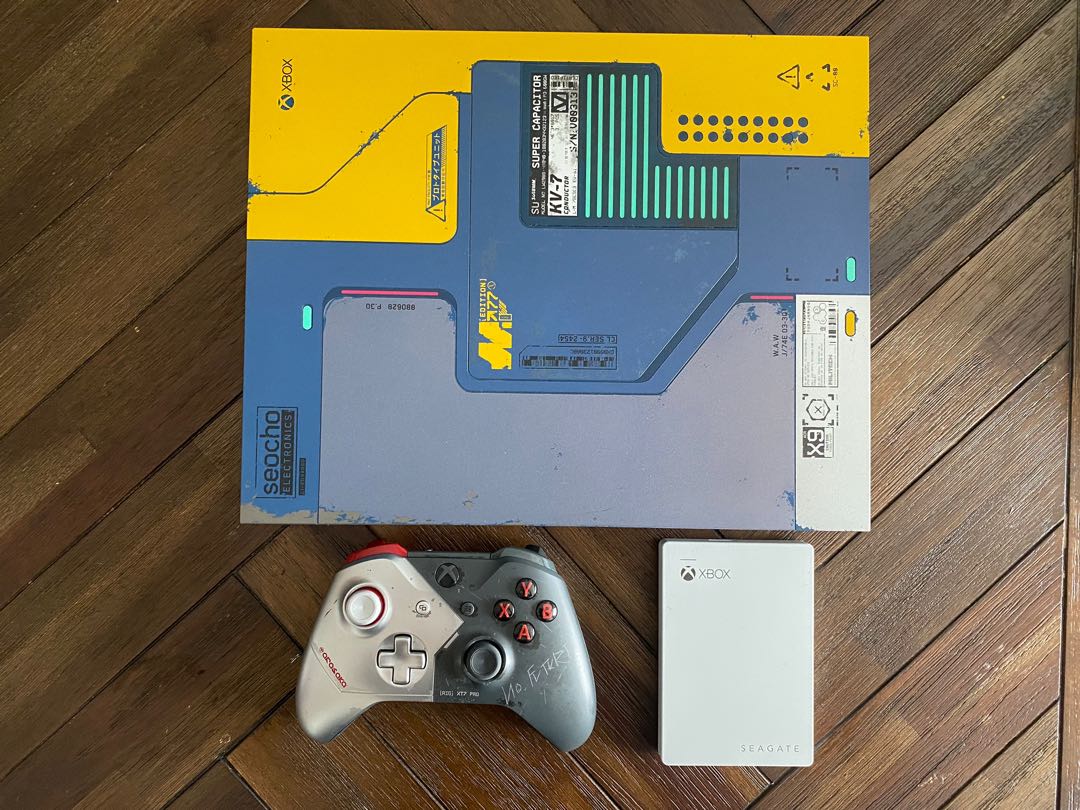 Xbox One X Limited Edition Cyberpunk 2077 Console, Video Gaming, Video ...