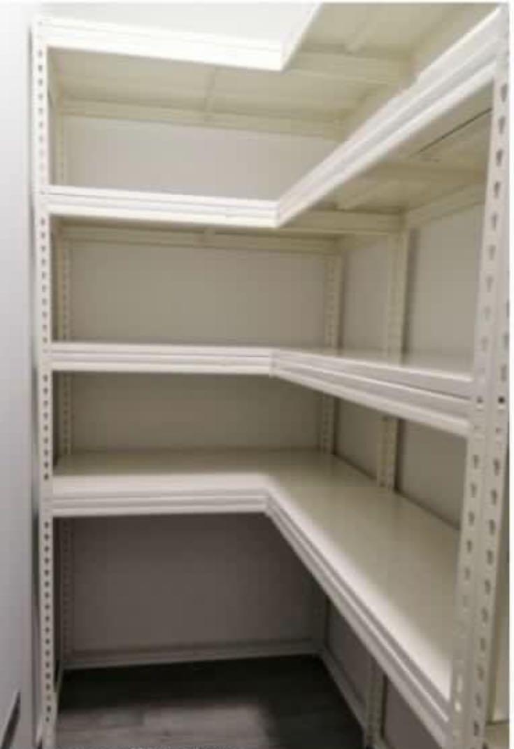 4 Tier L-shaped metal storage shelving rack, Furniture & Home Living ...