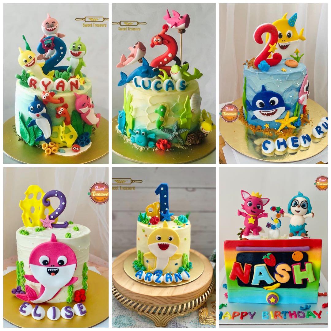 Baby shark / pinkfong / Hogi / magic oven buttercream or fondant cake ...