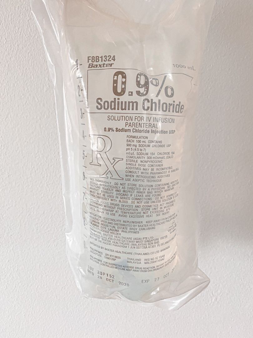 Braun 0.9% Sodium Chloride IV Fluids 1L / Subcutaneous / Subcut, Pet ...