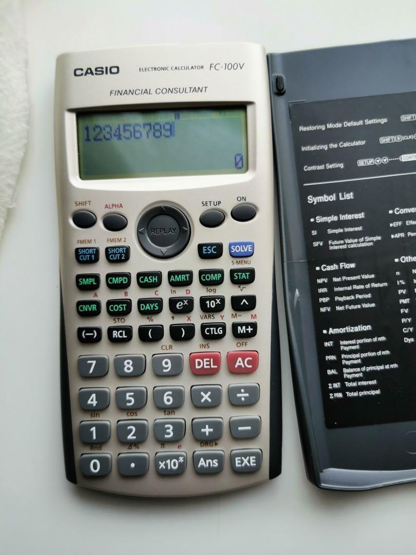 Casio Financial Calculator FC-100V, Computers & Tech, Office & Business ...