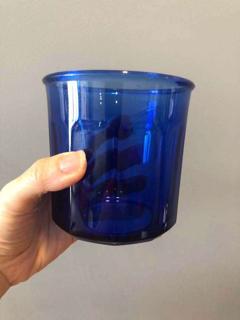 Cobalt Blue Glass Cups, Furniture & Home Living, Kitchenware ...