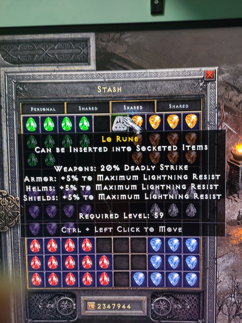 Diablo 2 Resurrected : Lo Rune (PC), Video Gaming, Video Game Consoles ...