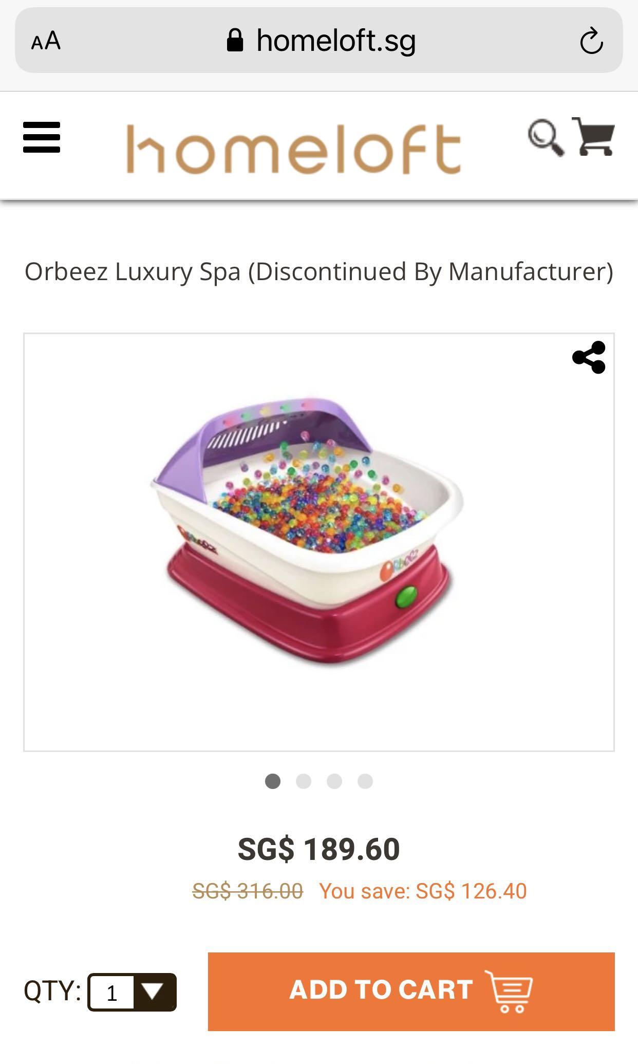 Battery operated Foot Spa Orbeez (gell balls and battery NOT included ...