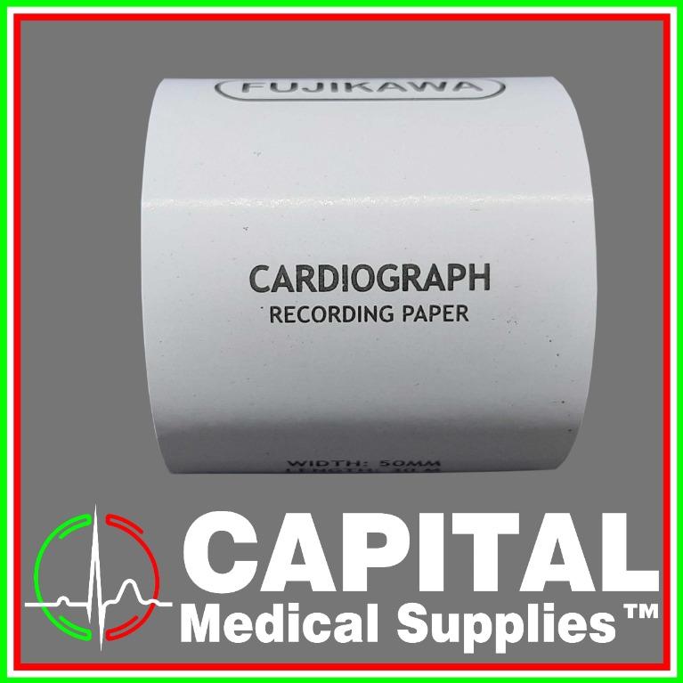 FUJIKAWA, Cardiograph Recording Paper, (50x30mm) 1 roll, Health ...
