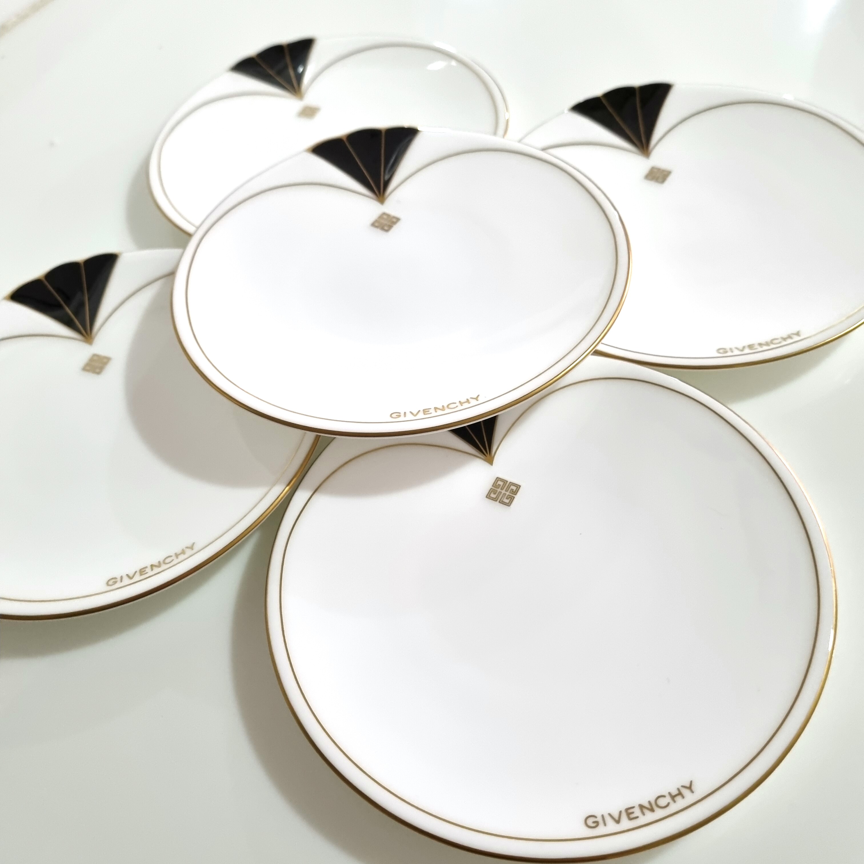 Givenchy Bone China Blue and Gold Small Cake Plate 5pcs., Furniture ...