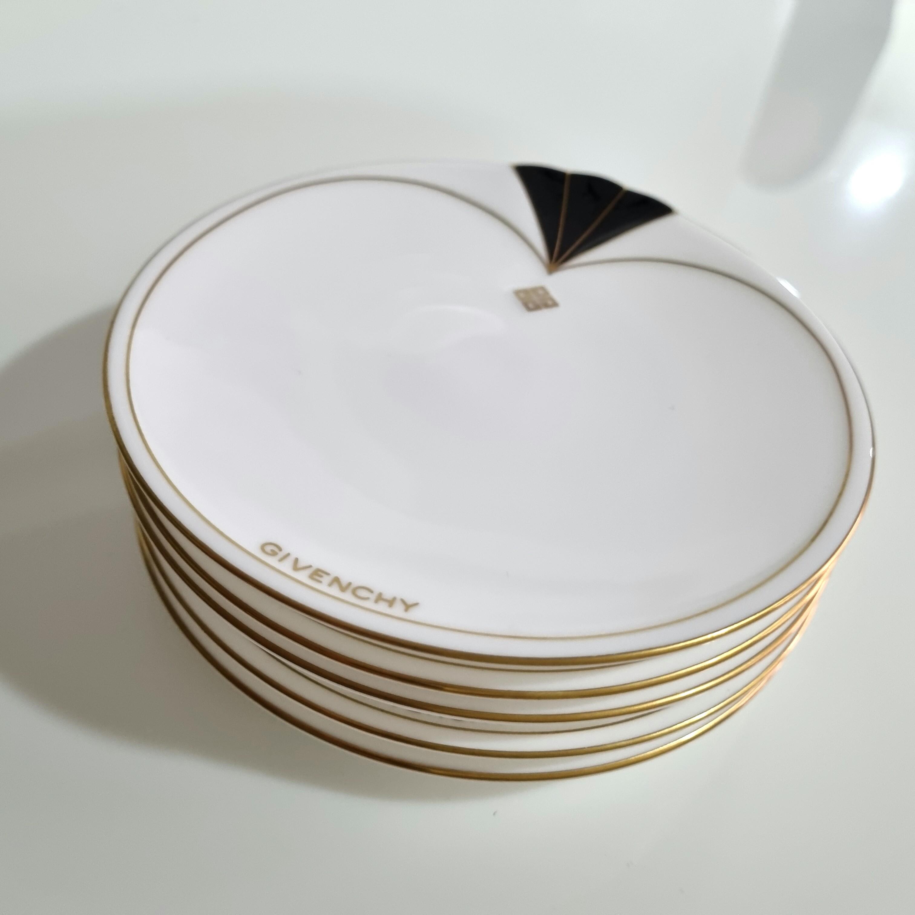 Givenchy Bone China Blue and Gold Small Cake Plate 5pcs., Furniture ...