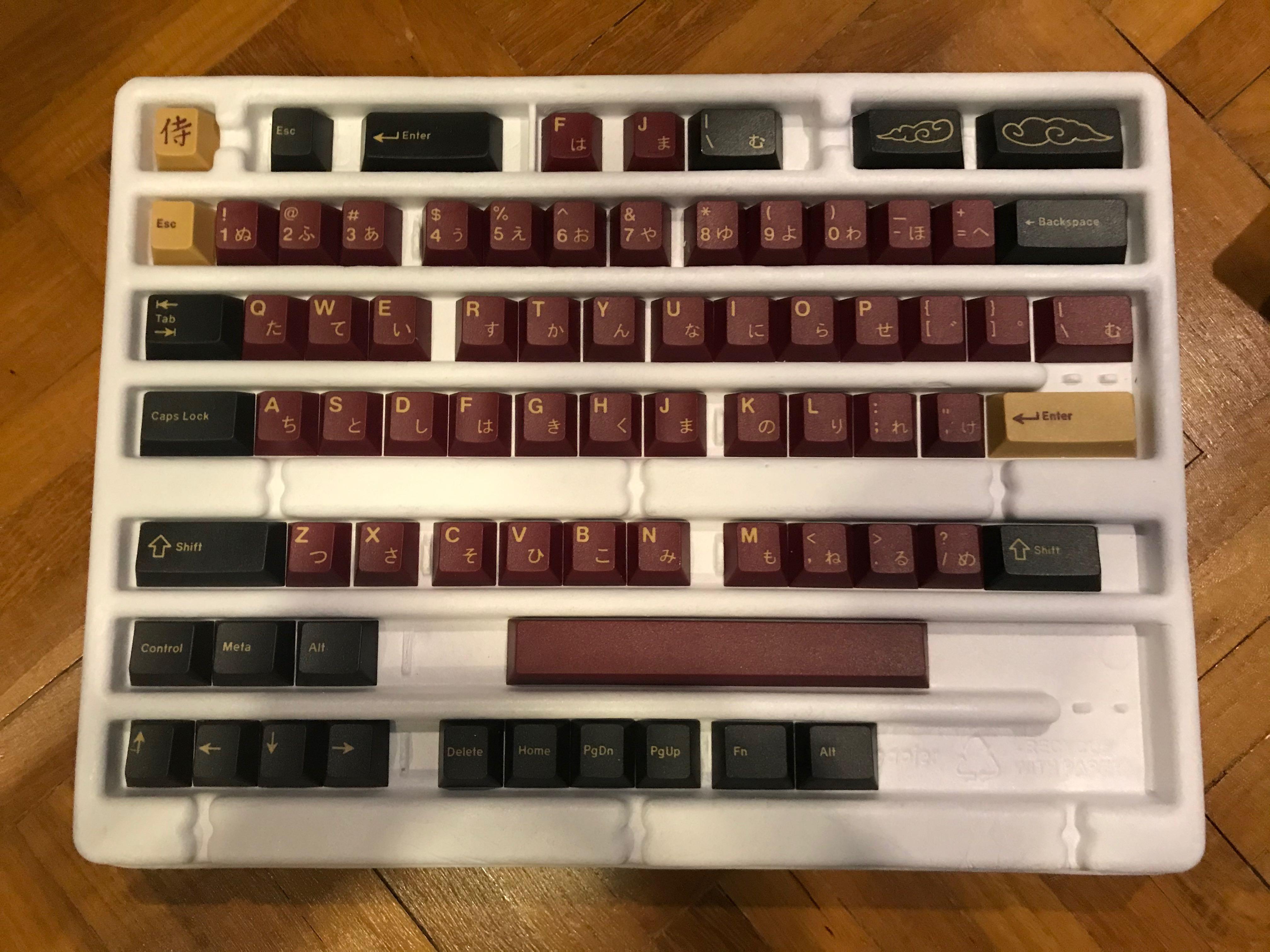 GMK Red Samurai Keycaps 65% Kit, Computers & Tech, Parts & Accessories ...