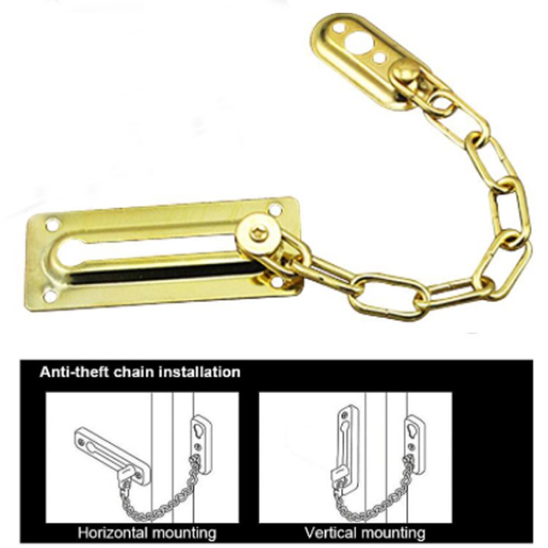 Gold Plated Stainless Steel Lock Safety Guard Door Latch, Furniture ...