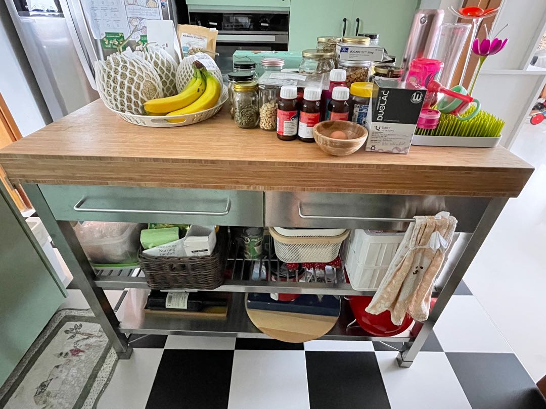 IKEA RIMFORSA Kitchen Island Table/Work Bench, Furniture & Home Living ...