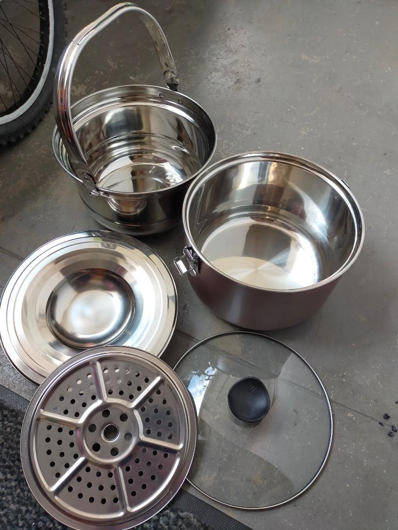 Keep warm pot. (Stainless steel)., Furniture & Home Living, Kitchenware ...