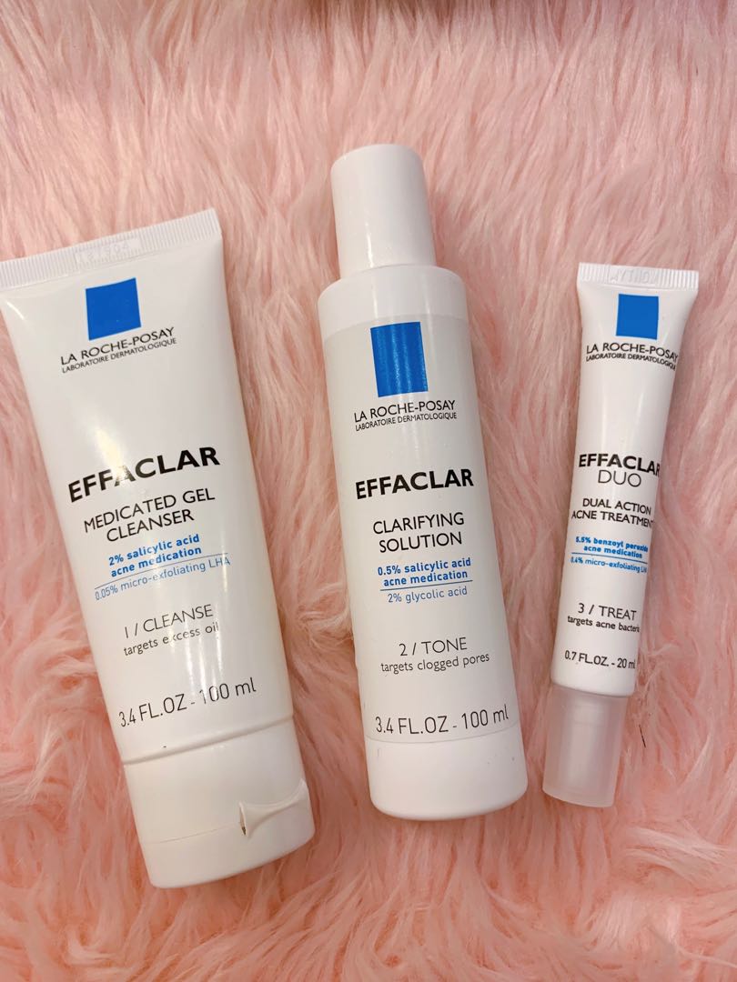 La Roche-Posay Effaclar Acne Set FREE SF, Beauty & Personal Care, Face ...