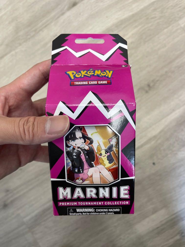 Marnie premium tournament collection box milk carton Pokémon tcg trainer cards promo tags ...
