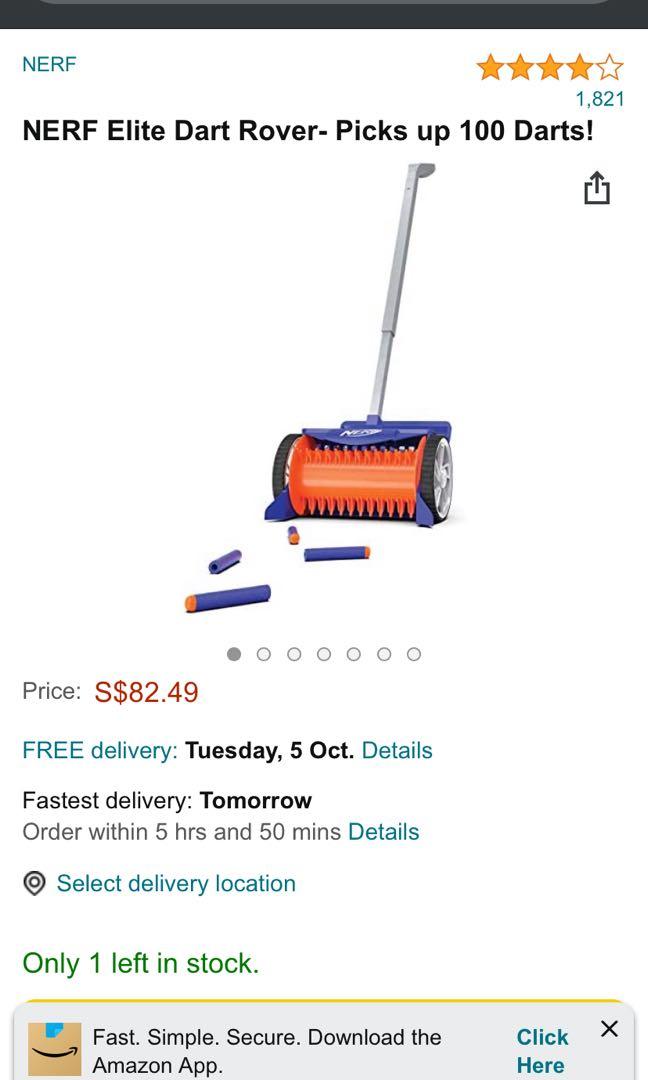 NERF Elite Dart Rover- Picks up 100 Darts!, Hobbies & Toys, Toys ...