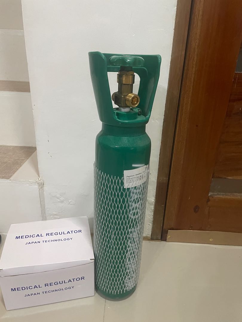 Oxygen Tank 5LB with regulator and nasal cannula, Health & Nutrition ...