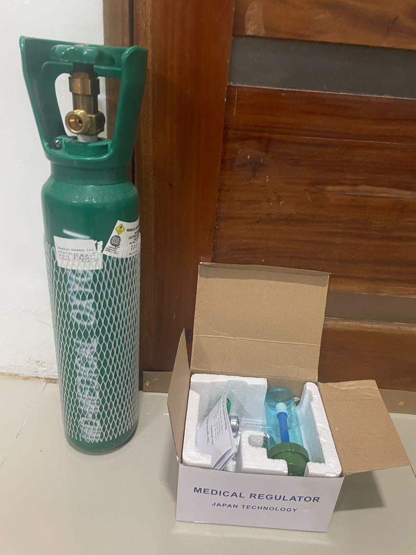 Oxygen Tank 5LB with regulator and nasal cannula, Health & Nutrition ...