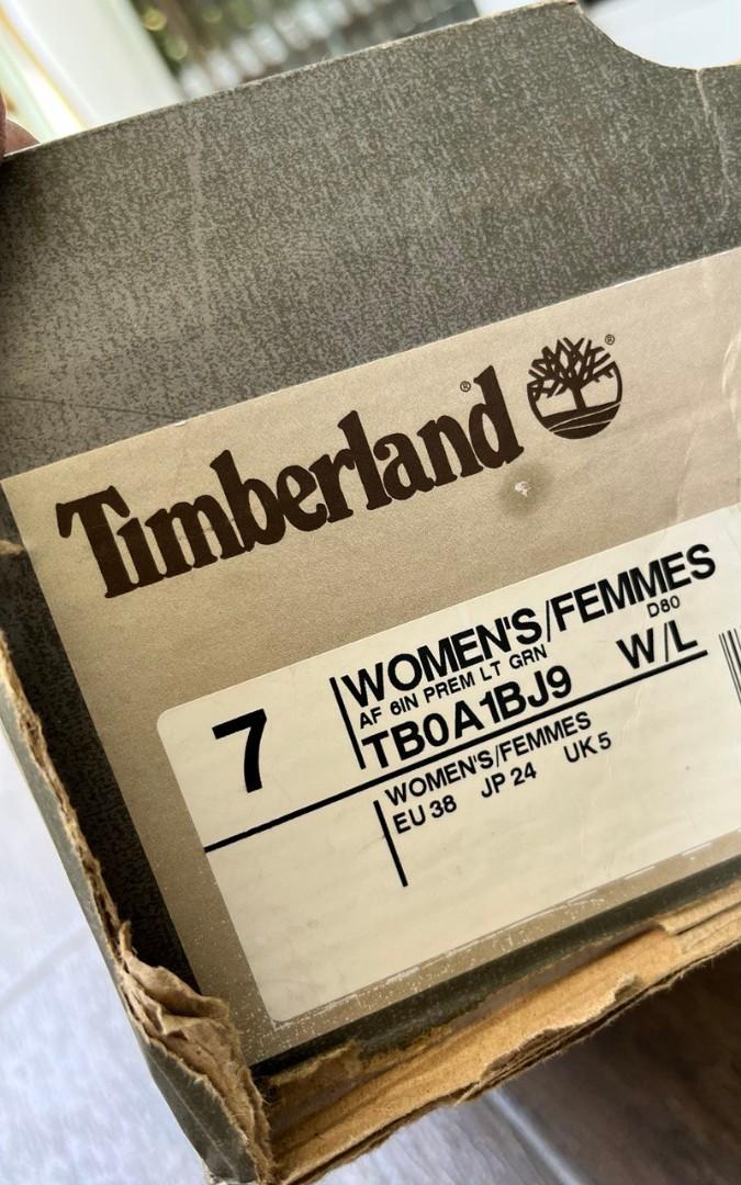 Pastel green Timberland waterproof boots, Women's Fashion, Footwear ...