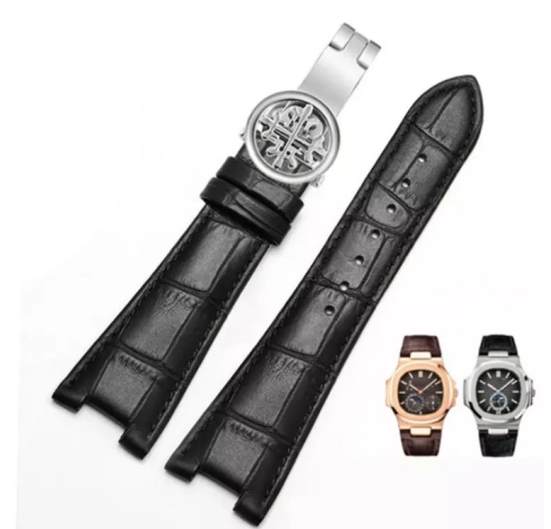 Patek Philippe Nautilus Leather Strap, Luxury, Watches on Carousell