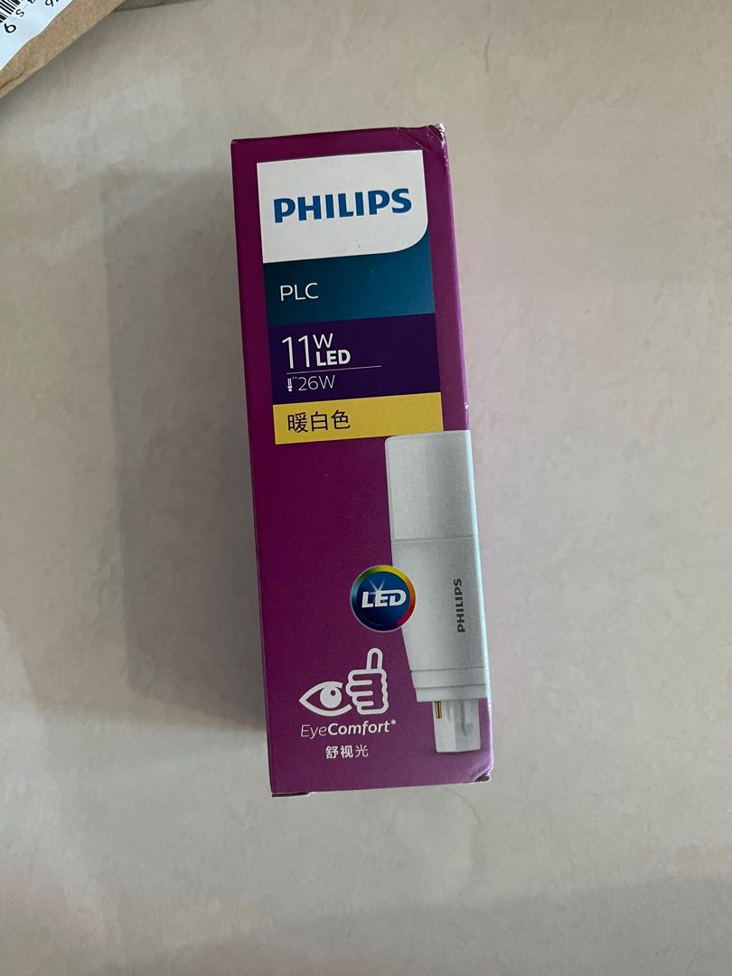 Philips led light PLC 11W 2 pin Authentic, Furniture & Home Living ...