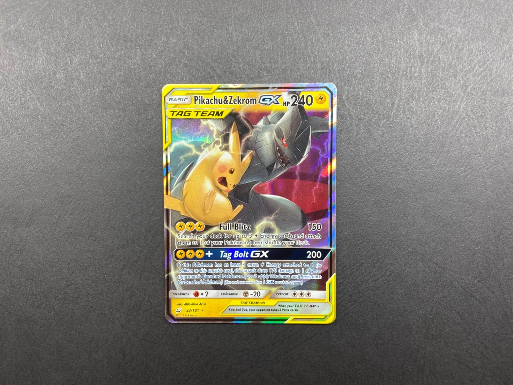 Pikachu & Zekrom GX Tag Team - Team Up (Pokemon Card / Pokemon TCG), Hobbies & Toys, Toys ...
