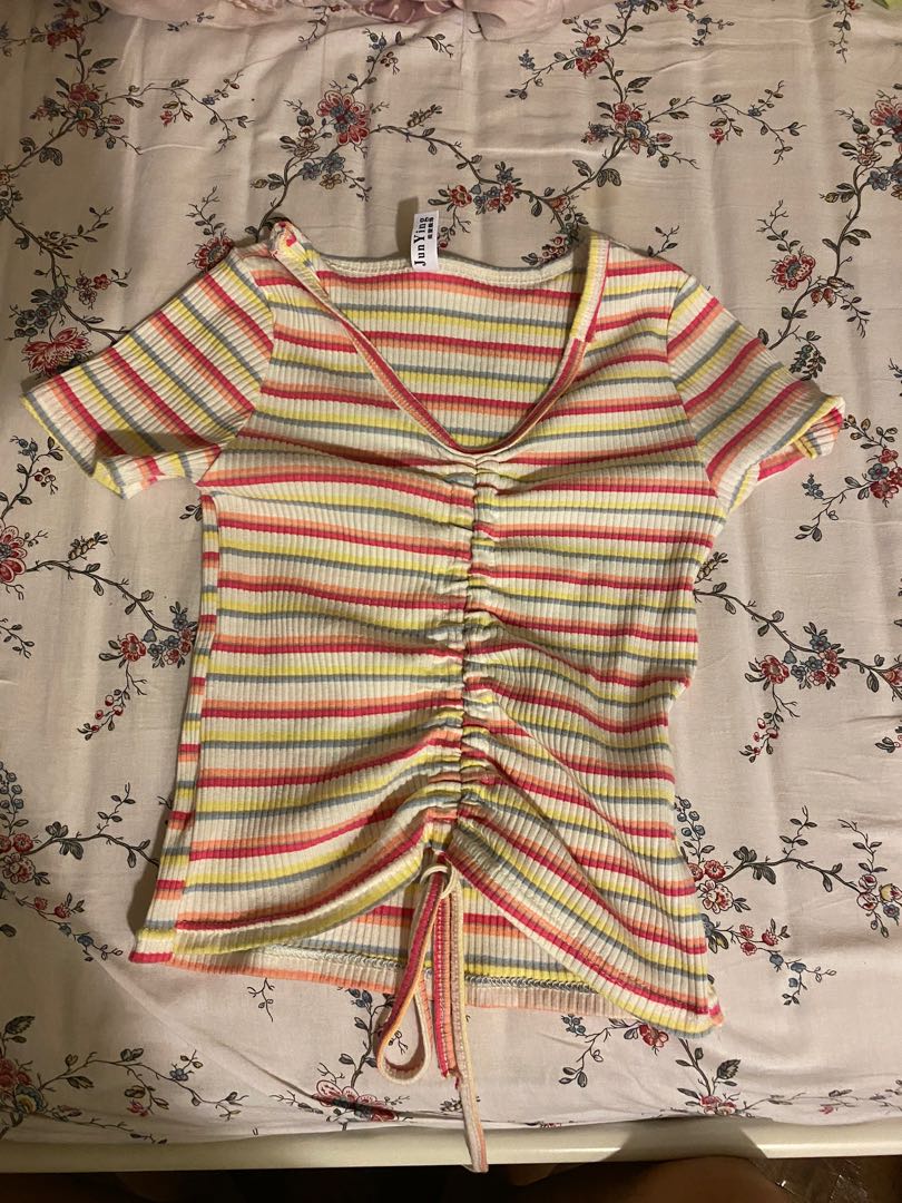 rainbow top, Women's Fashion, Tops, Shirts on Carousell