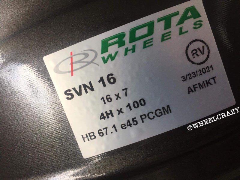 Rota svn 16, Car Parts & Accessories, Mags and Tires on Carousell