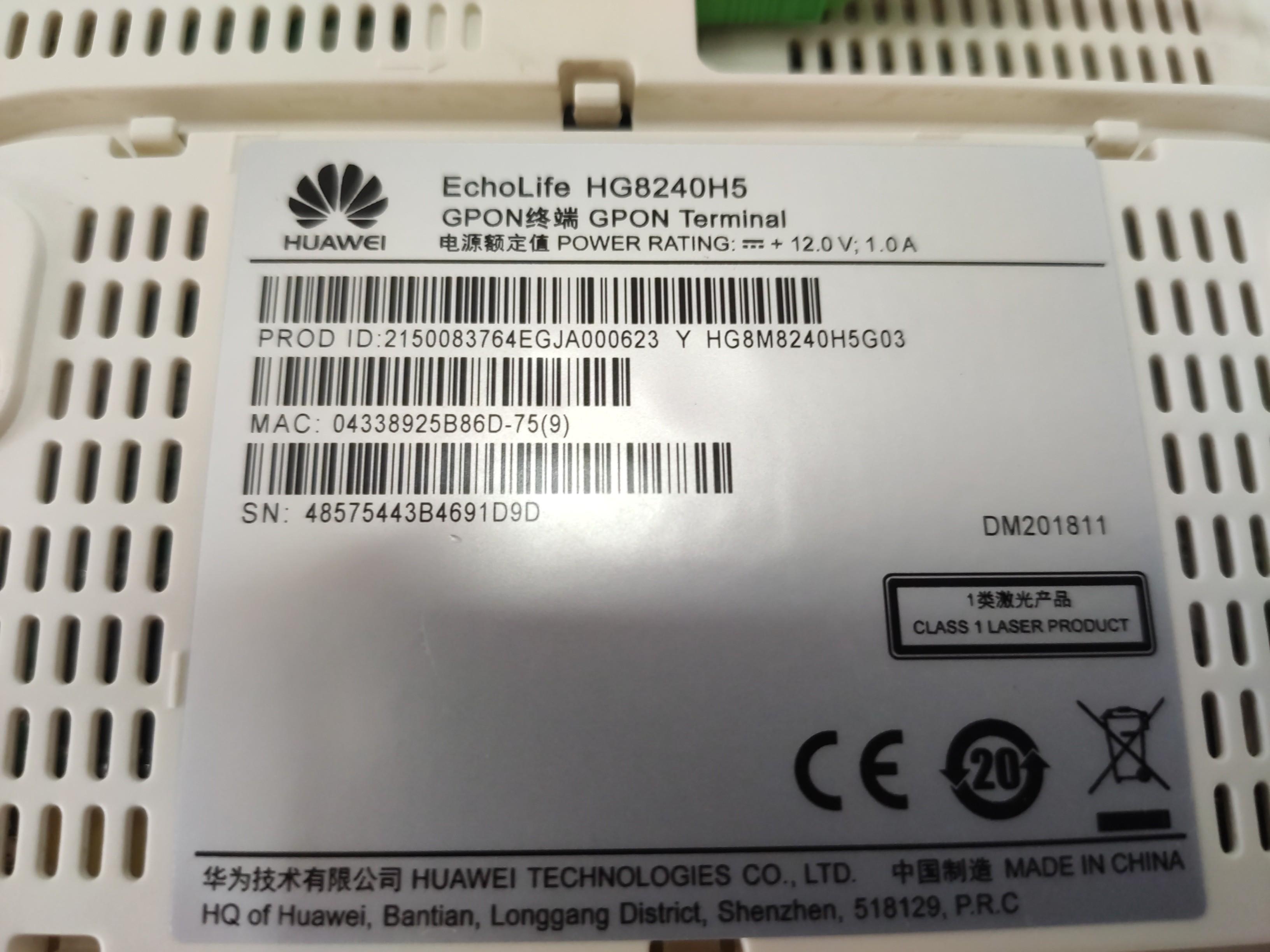 Router and Modem. ASUS RT-56U with Huawei Echolife HG8240H5, Computers ...