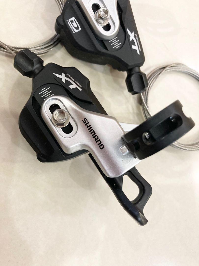 Shimano Deore XT M780 iSpec B Shifter Pair With Custom Clamp 3 X 10 ...