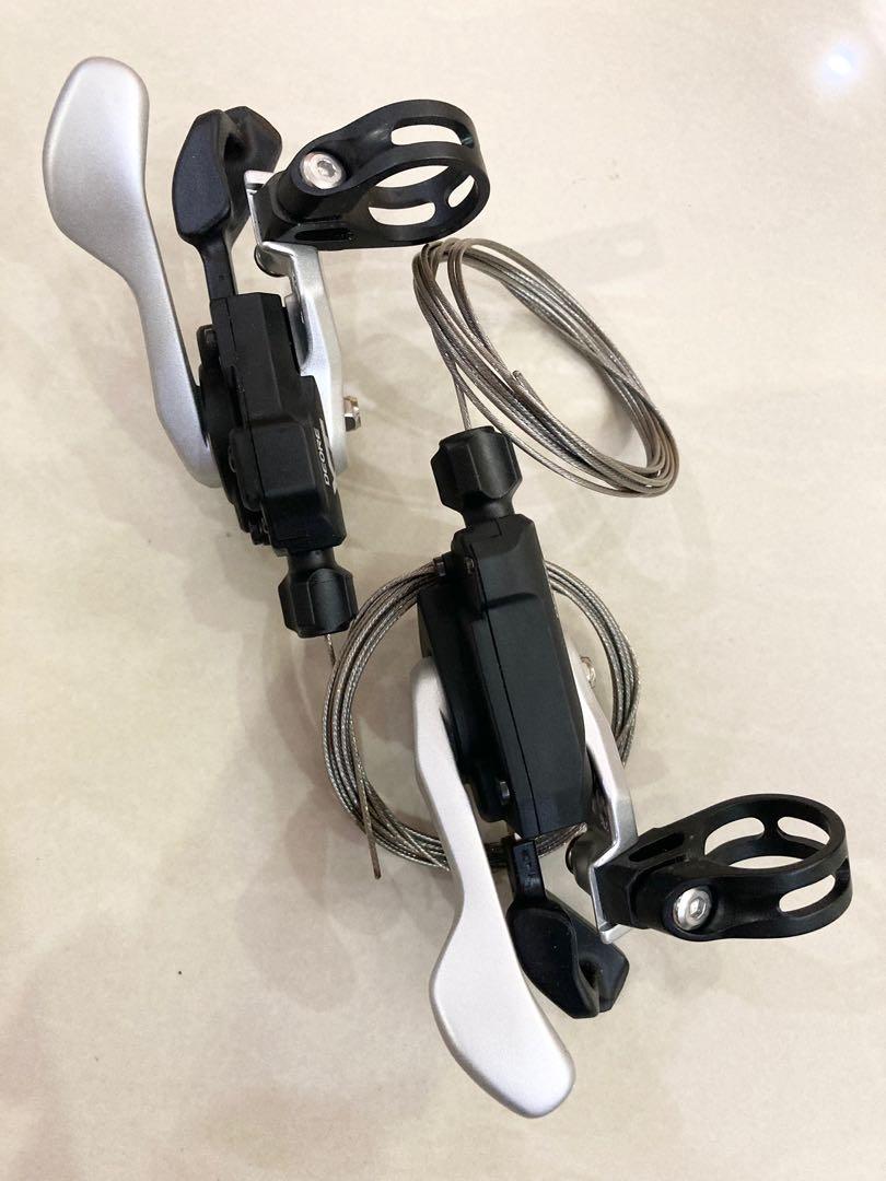 Shimano Deore XT M780 iSpec B Shifter Pair With Custom Clamp 3 X 10 ...
