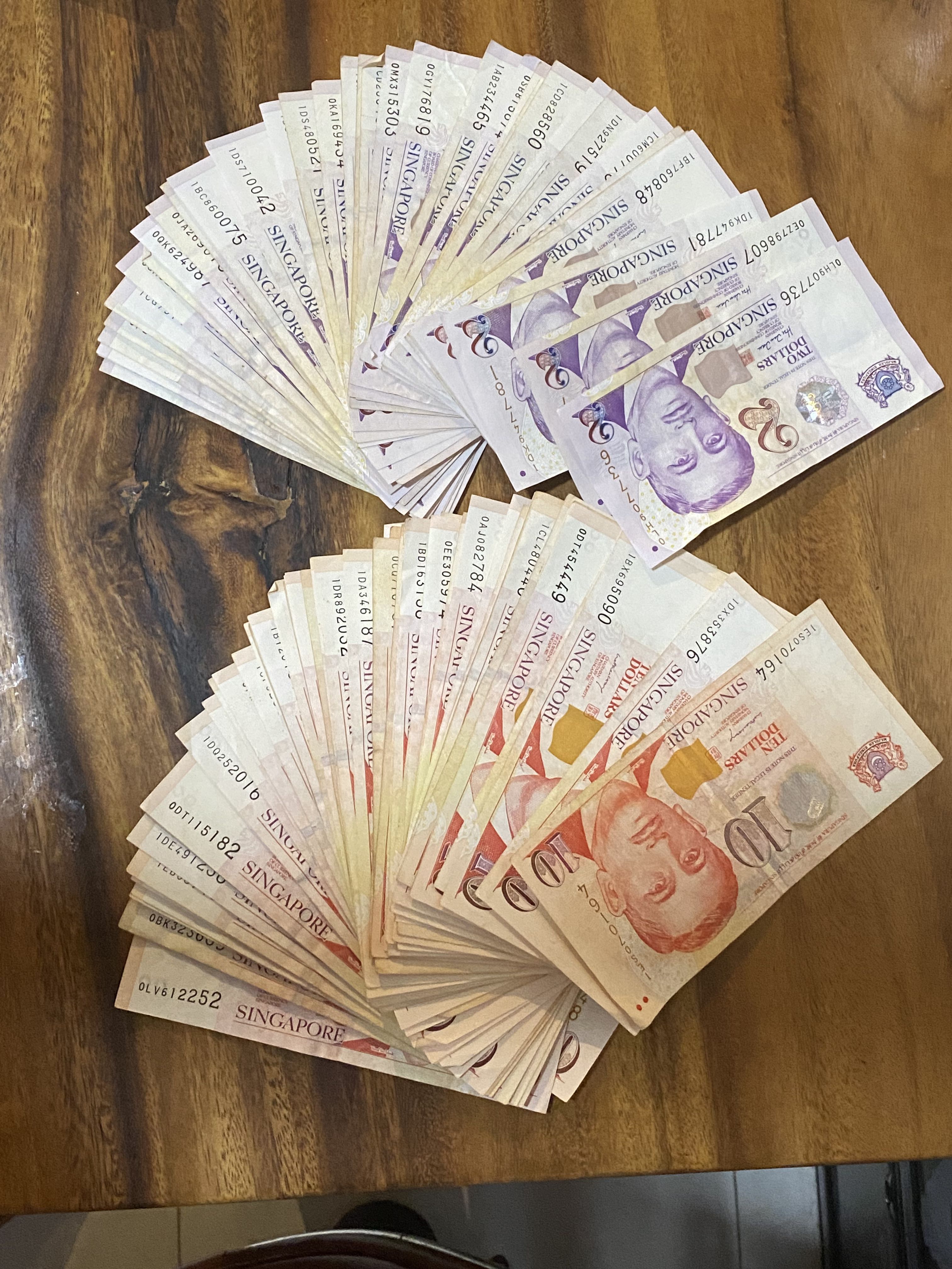 Singapore Paper Notes $10,$2 (circulated) , Hobbies & Toys, Memorabilia ...