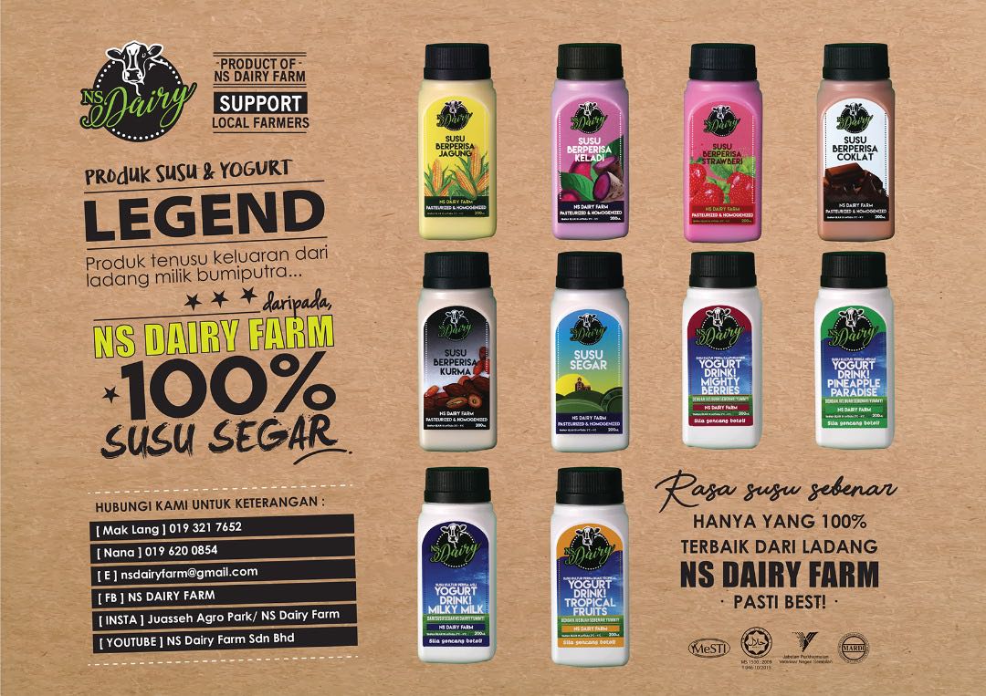 Susu segar legend dan minuman yogurt NS Dairy Farm, Food & Drinks ...