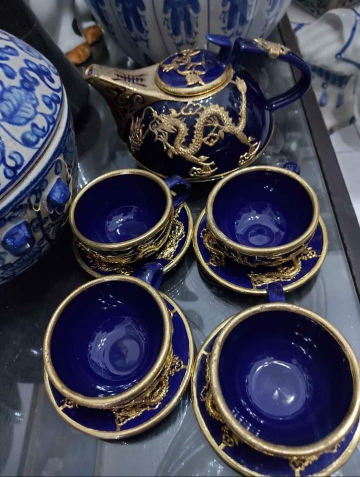Tea set naga antik, Antik, Pajangan di Carousell