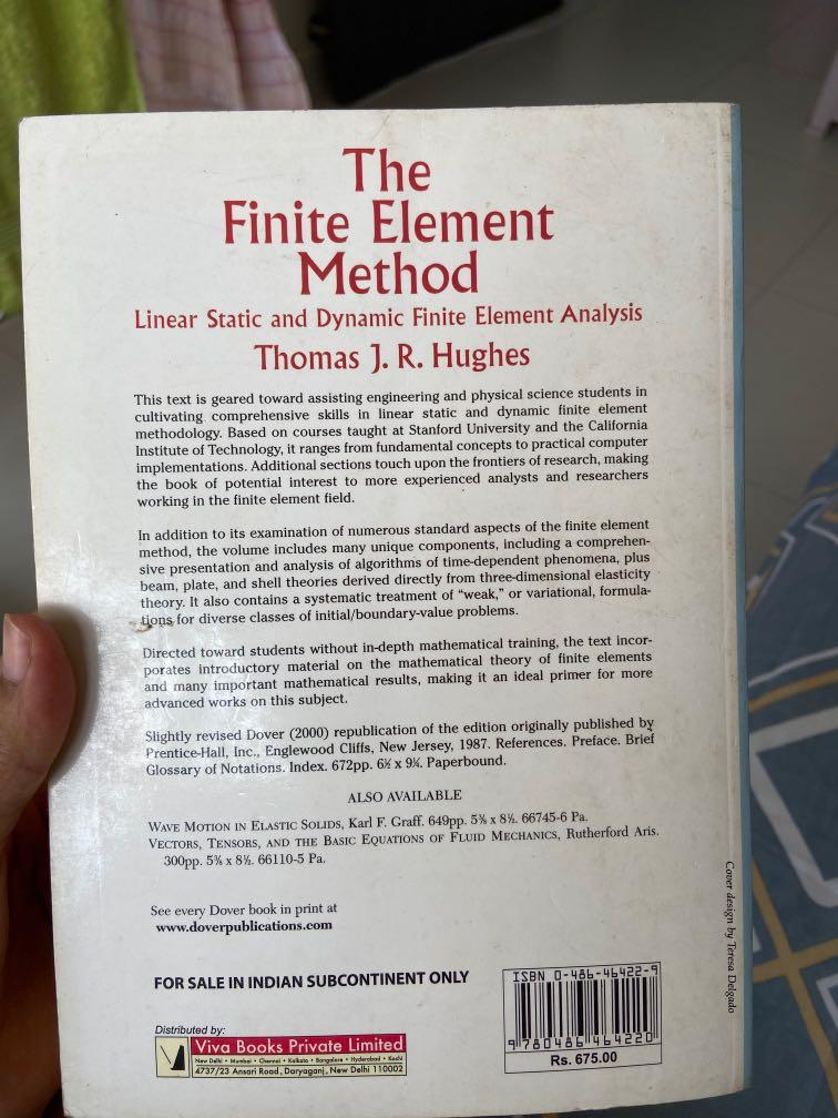 The Finite Element Method By Thomas Jr Hughes Hobbies And Toys Books And Magazines Textbooks On