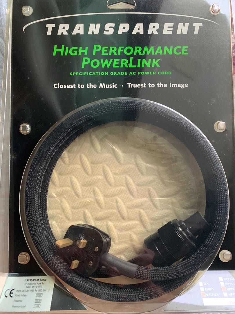 Transparent - High Performance Powerlink, Audio, Other Audio Equipment ...