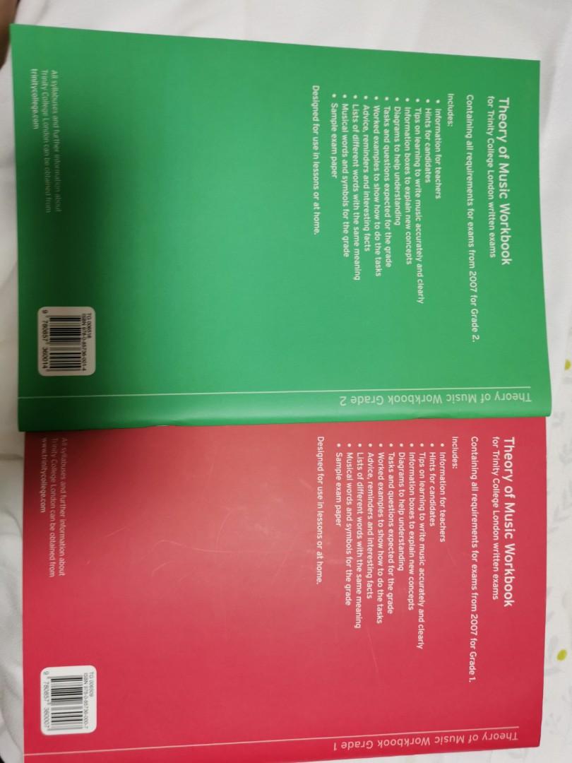 Trinity College London Theory Of Music Workbooks Grade 1 And 2 Hobbies