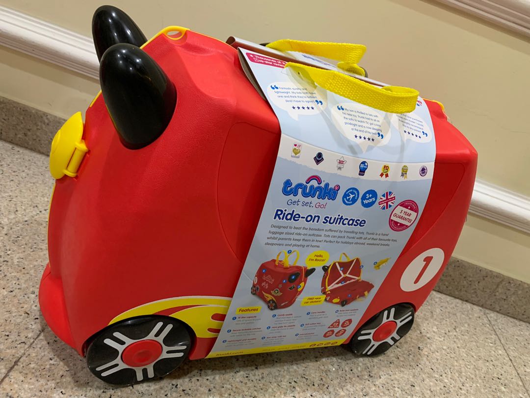 Trunki Ride-on suitcase (race car), Babies & Kids, Going Out, Other ...