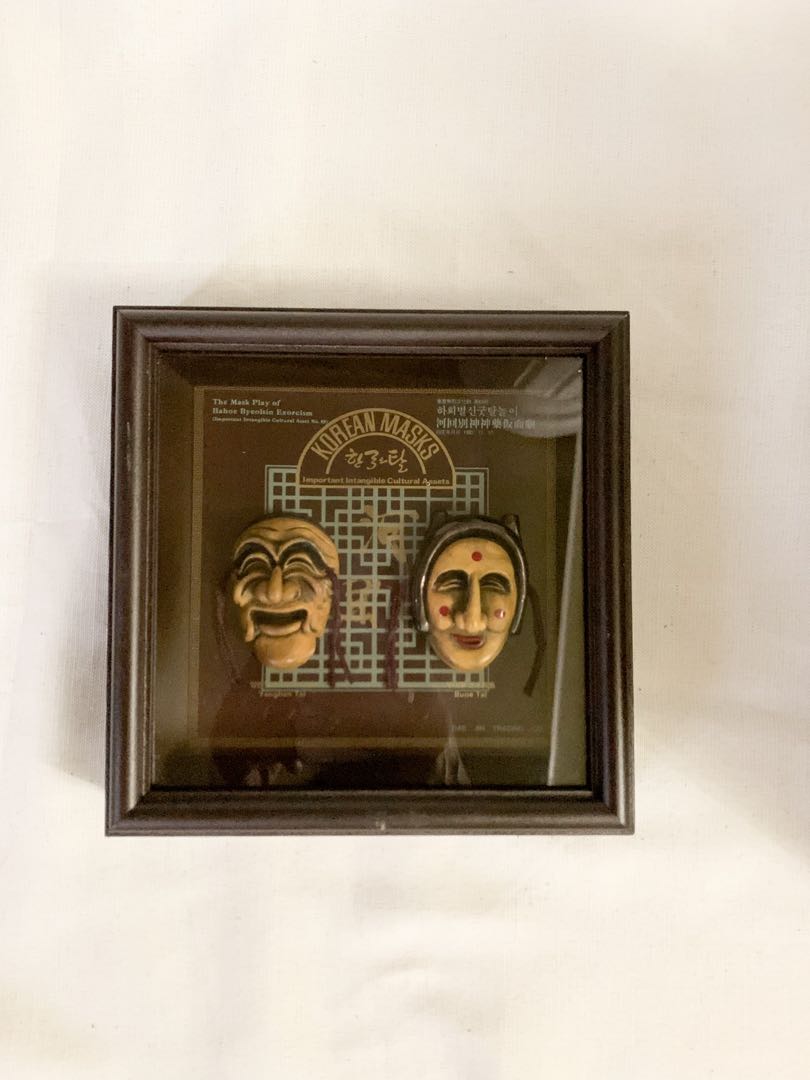 Vintage Korean Mask Wall display, Furniture & Home Living, Home Decor ...